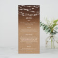 Twinkle LIghts Menu on Shaded Burlap | Zazzle