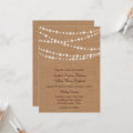 Twinkle Lights Wedding Invitation on Burlap | Zazzle