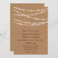 Twinkle Lights Wedding Invitation on Burlap | Zazzle