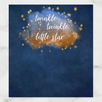 Twinkle Little Star | Blue Copper Gold Baby Shower Envelope Liner | Zazzle