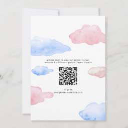 Twinkle Little Star Gender Reveal Party QR Code Invitation | Zazzle