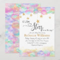 Twinkle Little Star Rainbow Bubbles Baby Shower Invitation | Zazzle