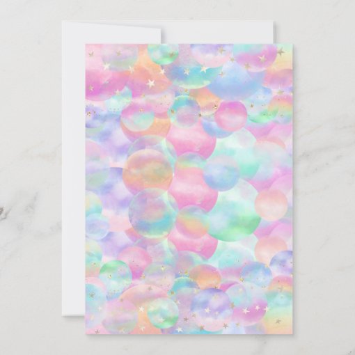Twinkle Little Star Rainbow Bubbles Baby Shower Invitation | Zazzle
