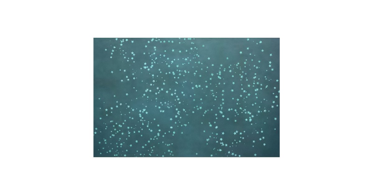 Twinkle Little Star | Sparkly Teal Baby Shower Fabric | Zazzle