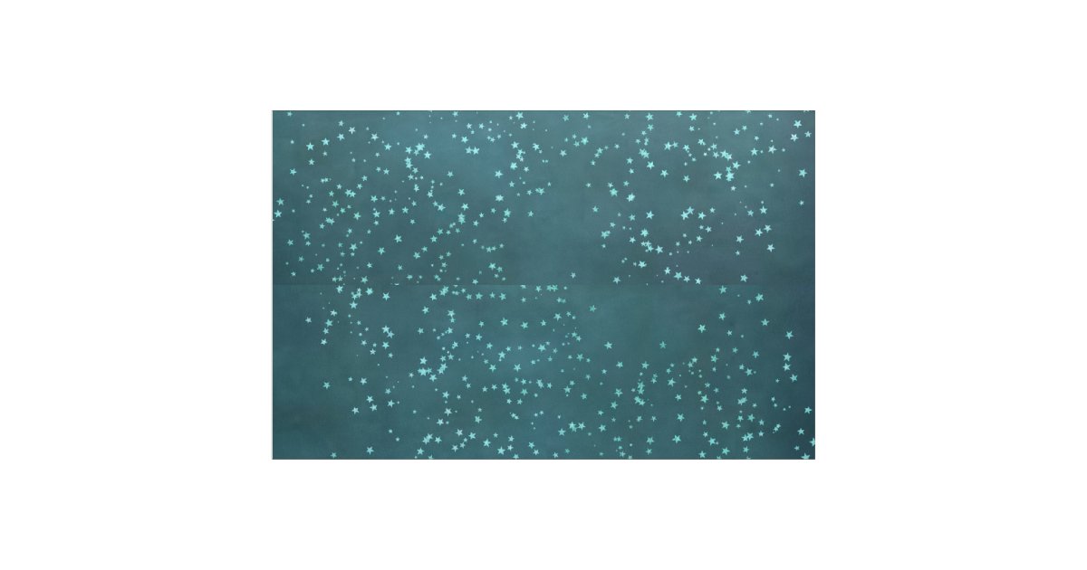Twinkle Little Star | Sparkly Teal Baby Shower Fabric | Zazzle