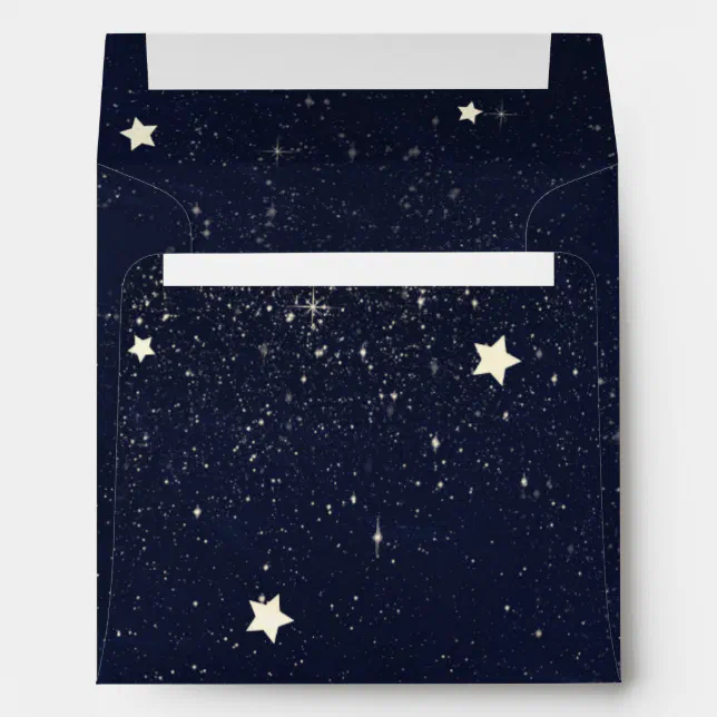 Twinkle Little Star Starry Sky Baby Shower Envelope | Zazzle