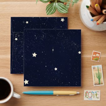 Twinkle Little Star Starry Sky Baby Shower Envelope | Zazzle