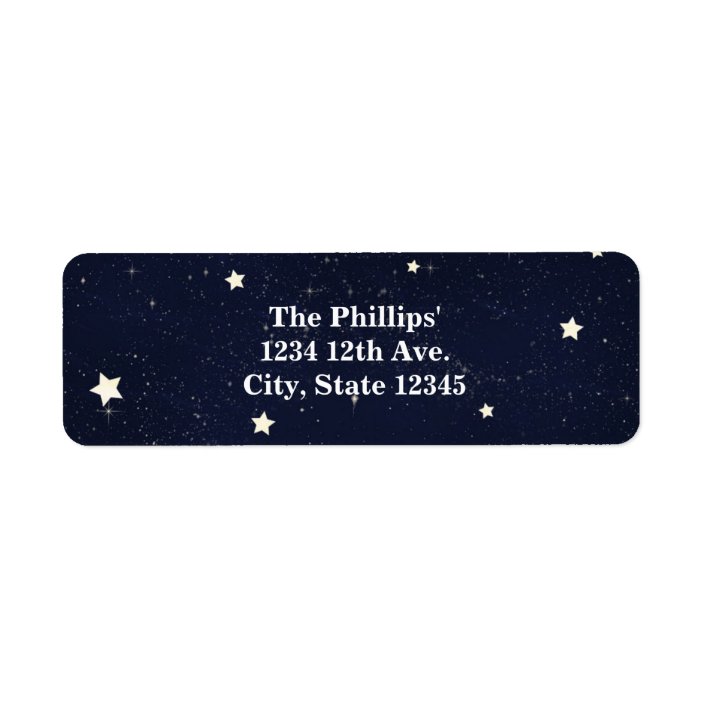 Twinkle Little Star Starry Sky Baby Shower Label | Zazzle.com
