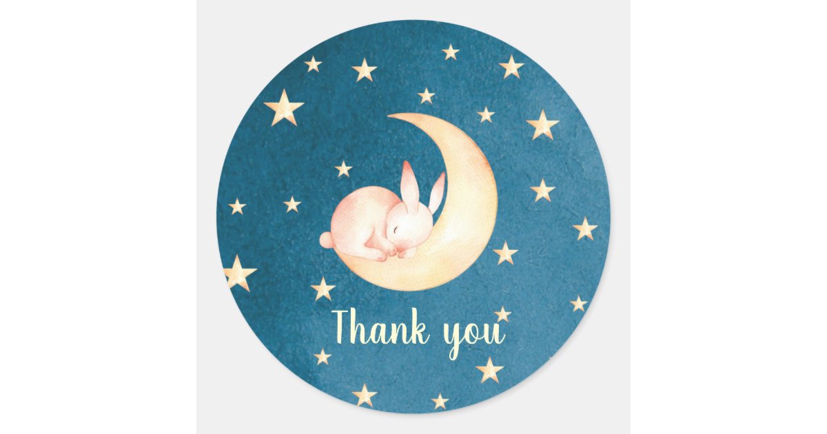Twinkle Little Star Thank you stickers | Zazzle