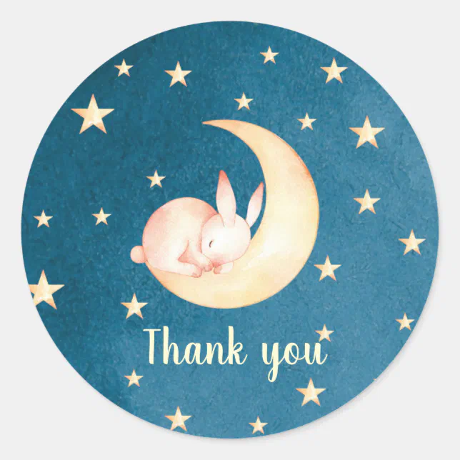 Twinkle Little Star Thank you stickers | Zazzle