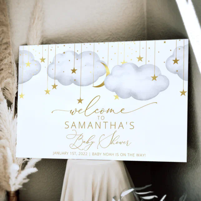 Twinkle Little Star Welcome Sign, Baby Shower Sign | Zazzle