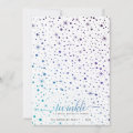 TWINKLE Purple & Teal Falling Snow Enchanted Holiday Card | Zazzle