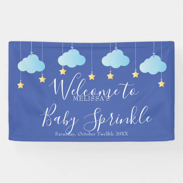 Twinkle Sprinkle Baby Shower / Sprinkle Welcome Banner | Zazzle