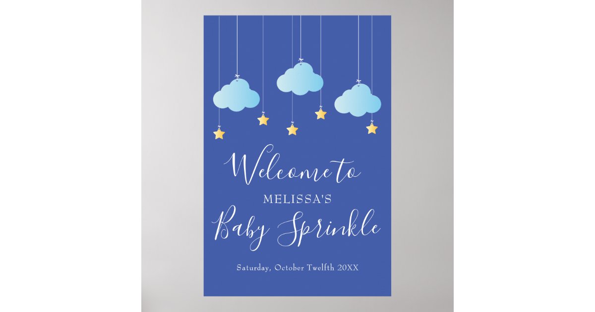 Twinkle Sprinkle Baby Sprinkle / Shower Welcome Poster | Zazzle