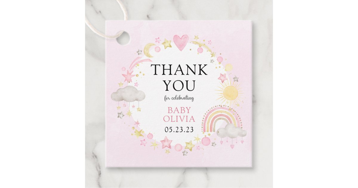Twinkle Twinkle Girl Sip And See Favor Tags | Zazzle