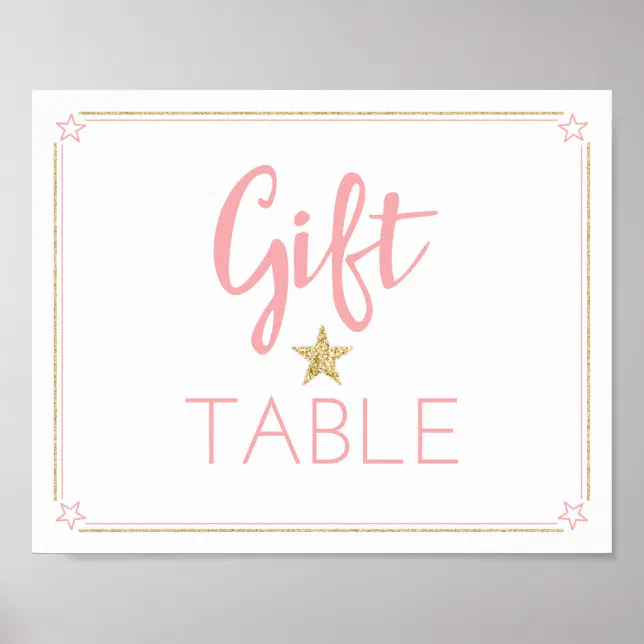 Twinkle Twinkle Little Baby Shower Gift Table sign | Zazzle