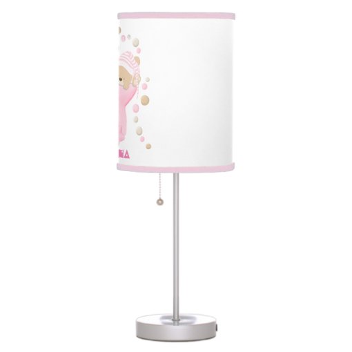 Twinkle Twinkle Little Star Baby Girl Teddy Bear T Table Lamp | Zazzle