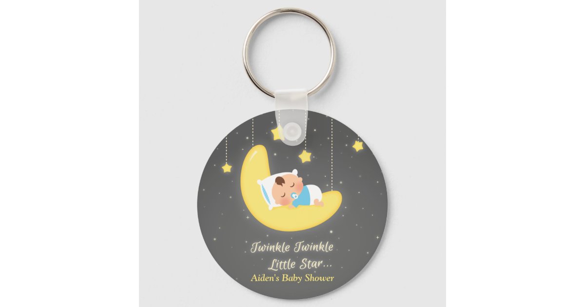 Twinkle Twinkle Little Star Baby Shower Favors Keychain | Zazzle