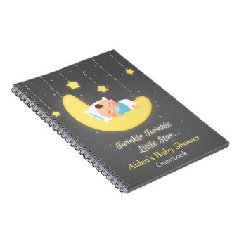 Twinkle Twinkle Little Star Baby Shower Guestbook Notebook | Zazzle