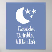 Twinkle twinkle little star cute baby nursery room poster | Zazzle