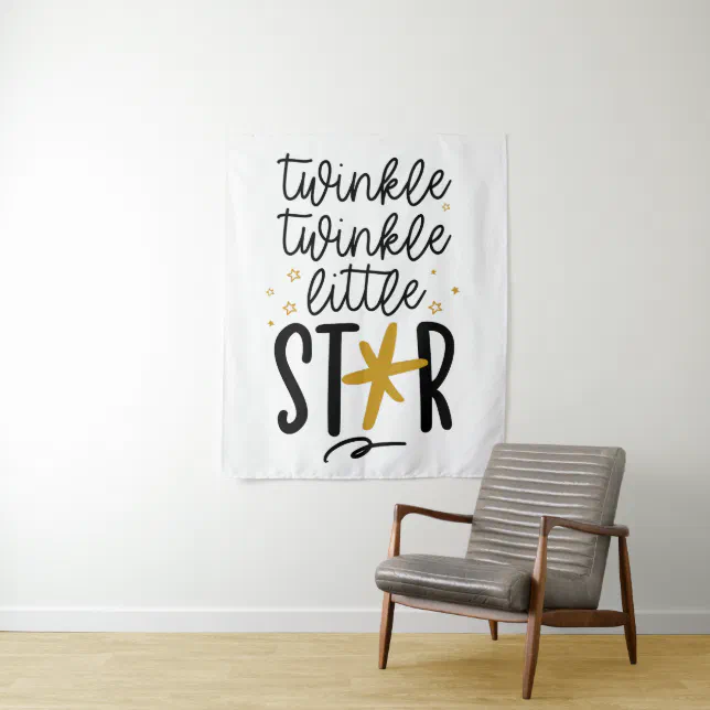 Twinkle Twinkle Little Star Doodle Tapestry | Zazzle