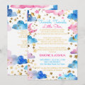 Twinkle twinkle little star gender reveal poem invitation | Zazzle