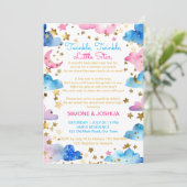 Twinkle twinkle little star gender reveal poem invitation | Zazzle