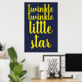 twinkle twinkle little star kids nursery poster | Zazzle