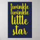 twinkle twinkle little star kids nursery poster | Zazzle