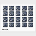 Twinkle Twinkle Little Star Moon Square Sticker | Zazzle