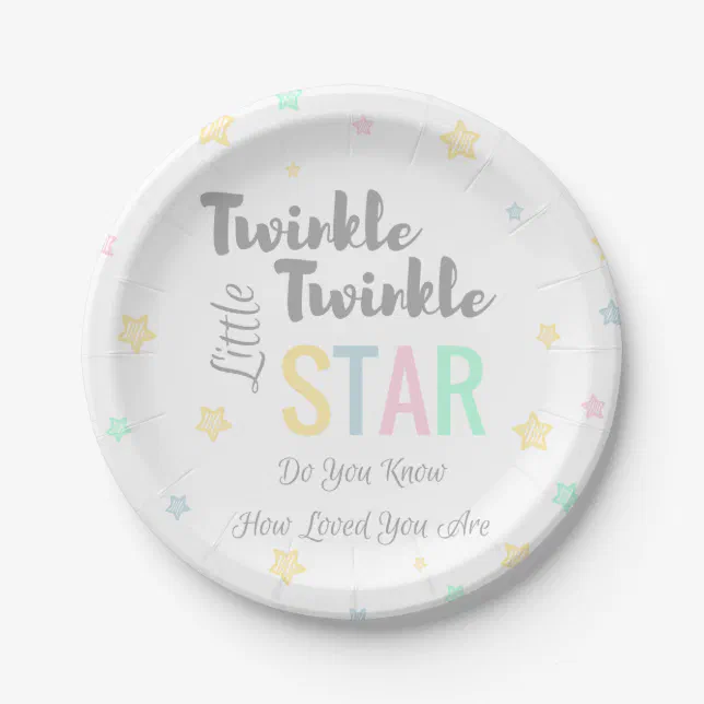 Twinkle Twinkle Little Star - Paper Plates | Zazzle