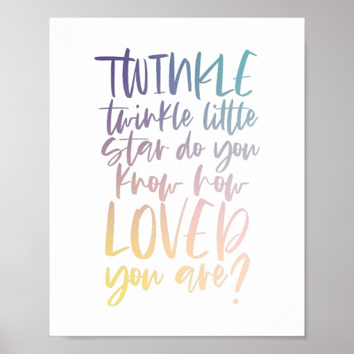 Twinkle twinkle little star poster | Zazzle