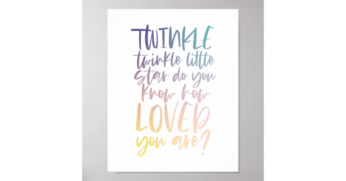 Twinkle twinkle little star poster | Zazzle