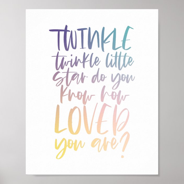 Twinkle twinkle little star poster | Zazzle