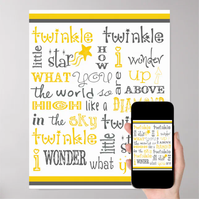 Twinkle Twinkle Little Star Poster | Zazzle