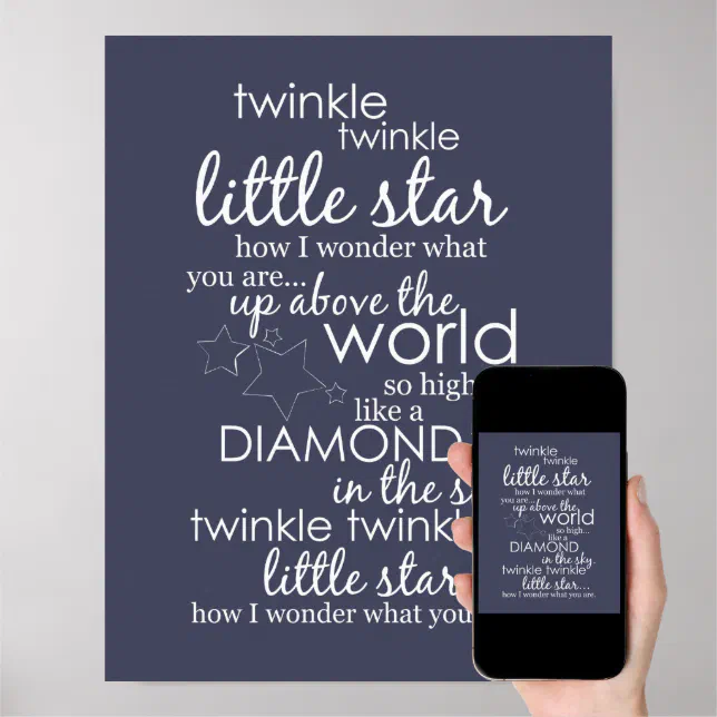 Twinkle Twinkle Little Star Poster | Zazzle