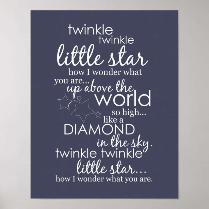 Twinkle Twinkle Little Star Poster | Zazzle.com