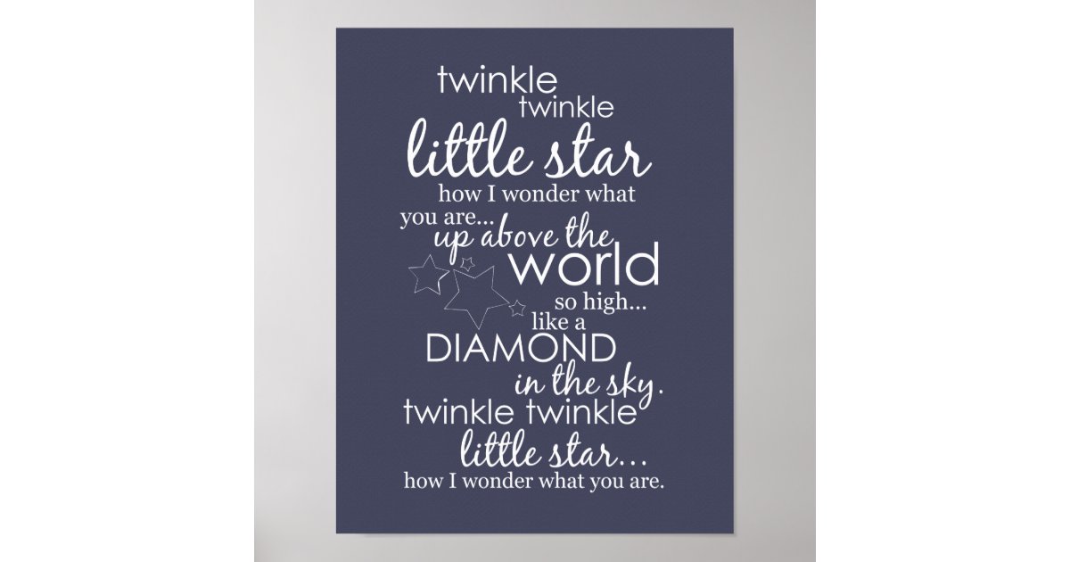 Twinkle Twinkle Little Star Poster | Zazzle