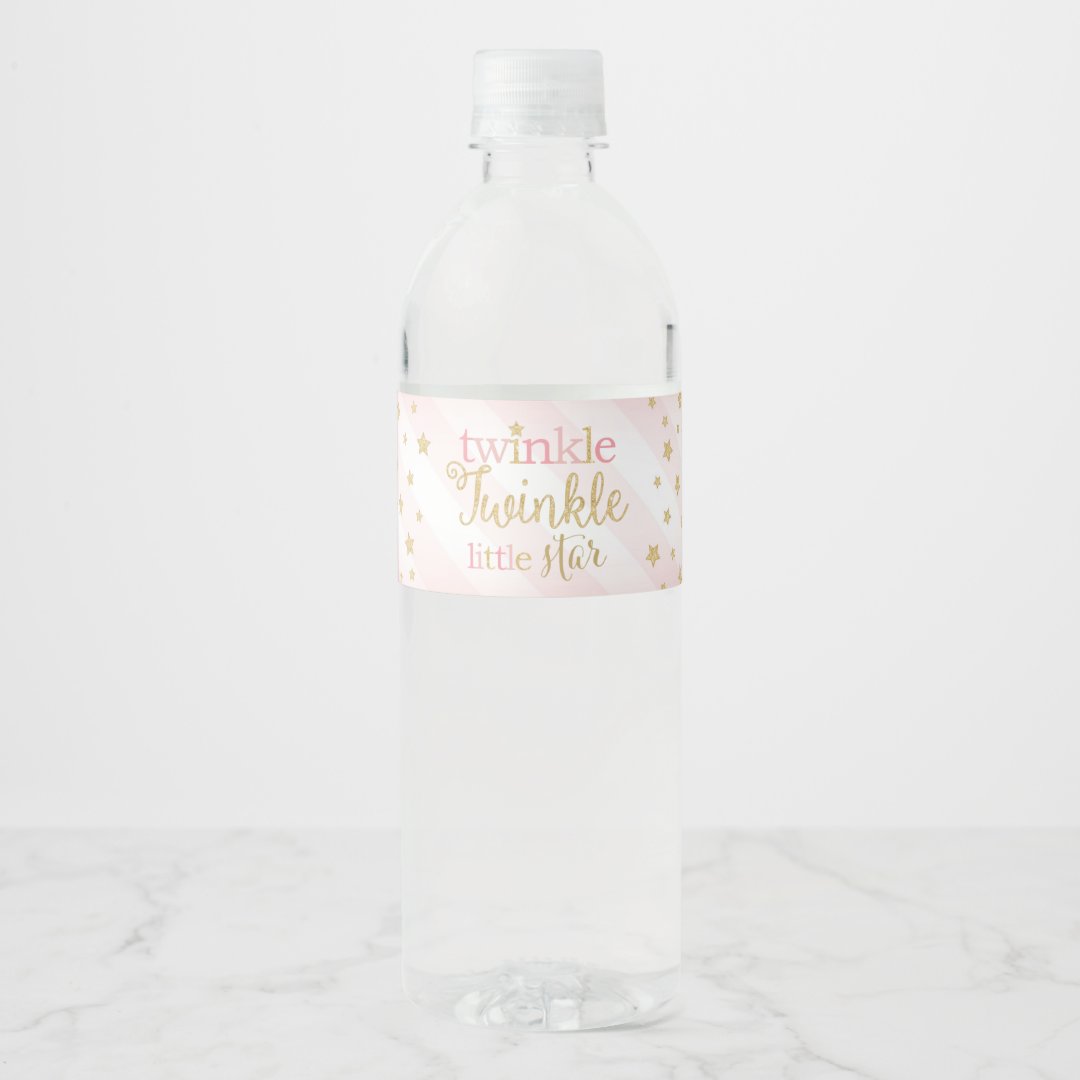 Twinkle Twinkle Little Star Water Bottle Labels | Zazzle