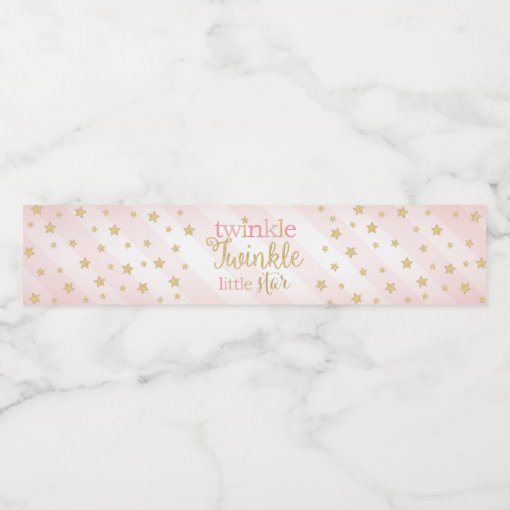 Twinkle Twinkle Little Star Water Bottle Labels | Zazzle
