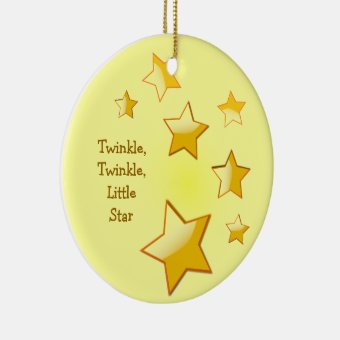 Twinkle, Twinkle, Little Star Yellow Ornament | Zazzle