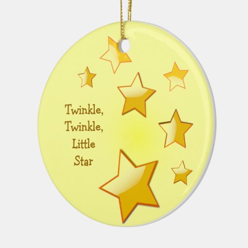 Twinkle, Twinkle, Little Star Yellow Ornament | Zazzle