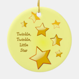 Twinkle, Twinkle, Little Star Yellow Ornament | Zazzle
