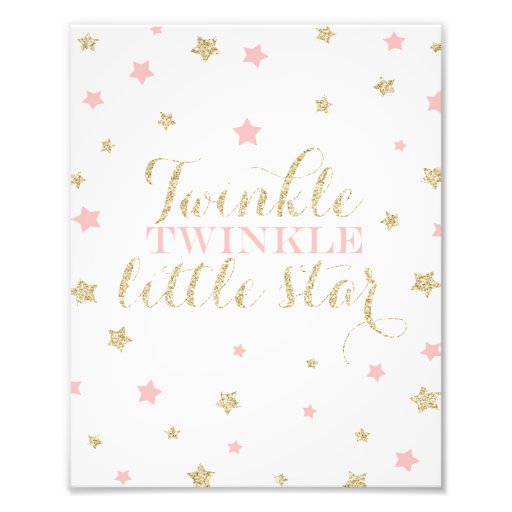 Twinkle Twinkle Little Stars Nursery Print | Zazzle