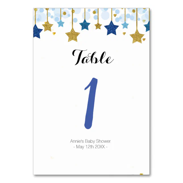 Twinkle Twinkle Modern Table Number | Zazzle