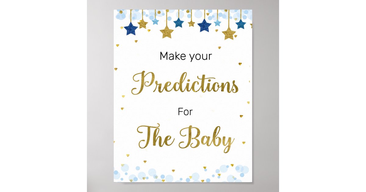 Twinkle Twinkle Predictions for Baby Sign | Zazzle