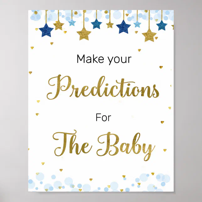 Twinkle Twinkle Predictions for Baby Sign | Zazzle