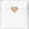 Twinkle Twinkle Ready To POP Blue Rustic Kraft Heart Sticker | Zazzle
