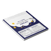 Twinkle Twinkle Star Baby Shower Candy Wrapper Notepad | Zazzle