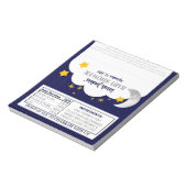 Twinkle Twinkle Star Baby Shower Candy Wrapper Notepad | Zazzle